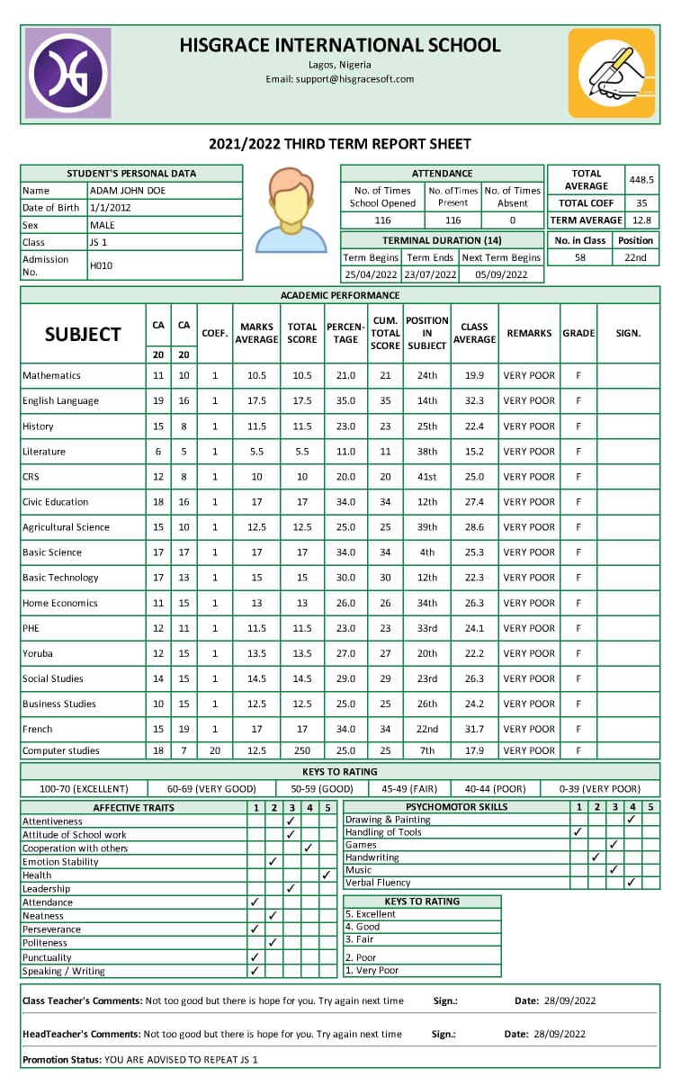 Student Result Software (Report Card Generator and Management ...