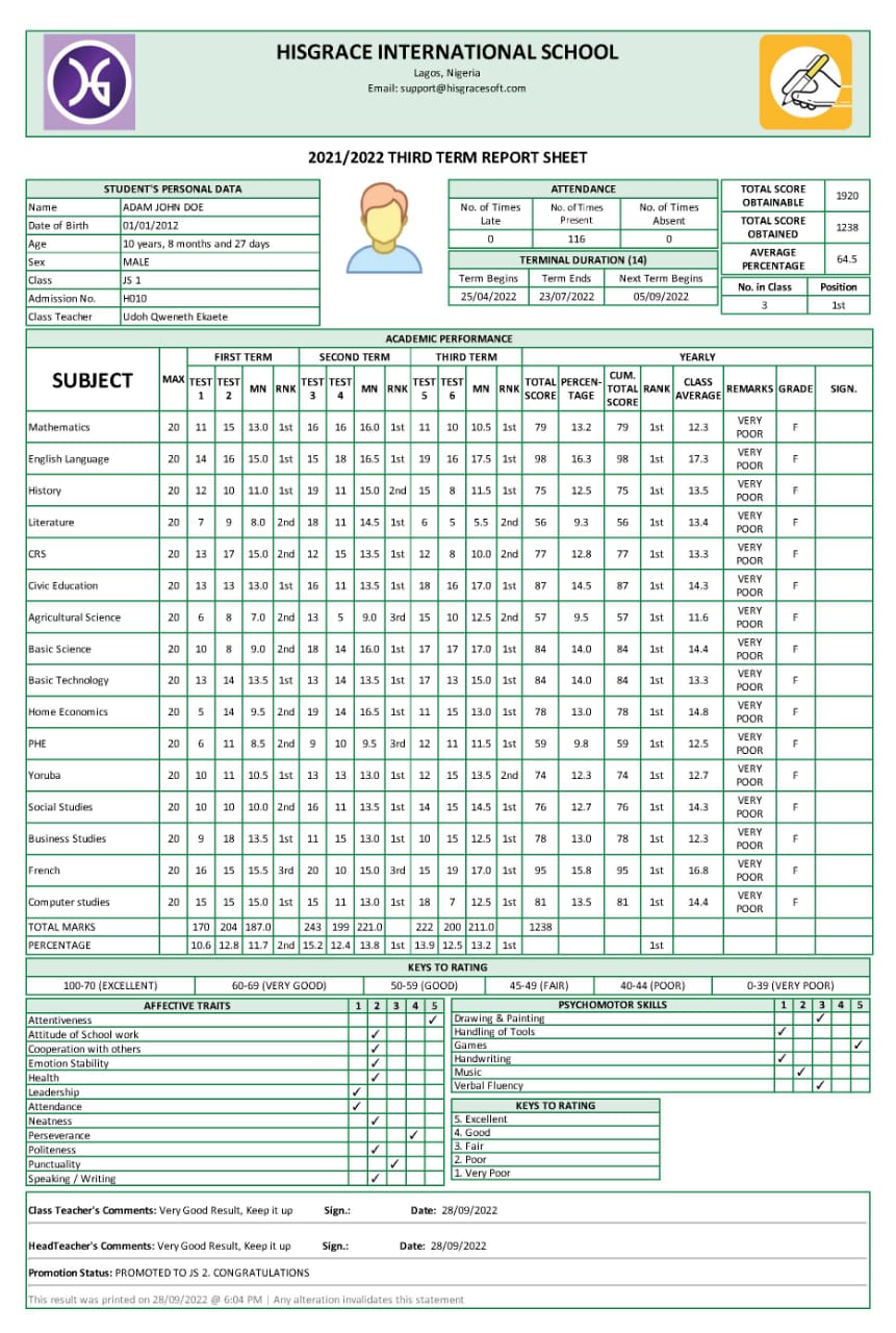 Student Result Software (Report Card Generator and Management ...